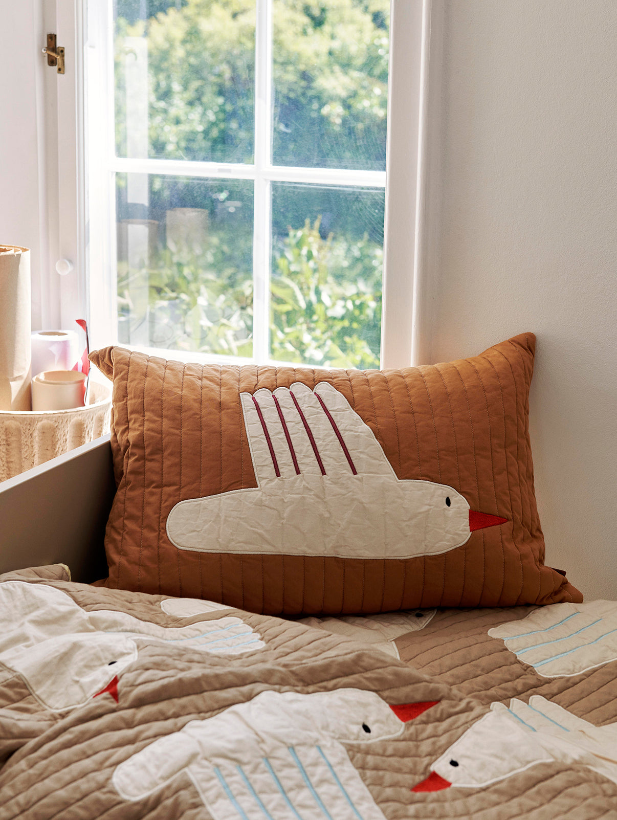 Bird Quilted Cushion by Ferm Living – Really Well Made